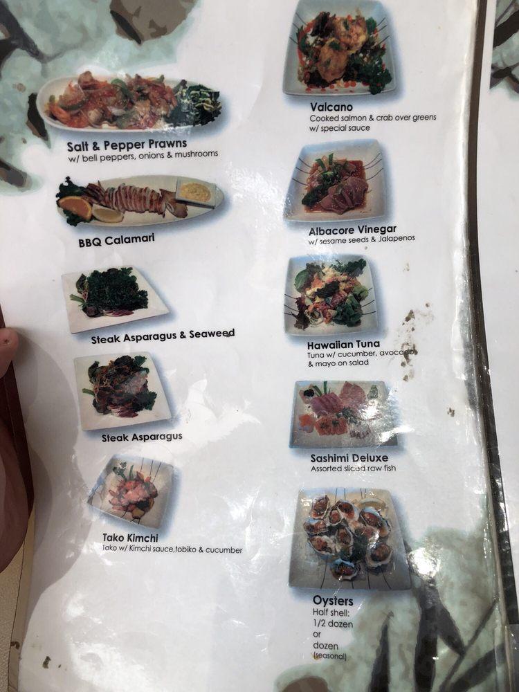 Menu at Kazan Japanese Cuisine & Sushi Bar, Vacaville