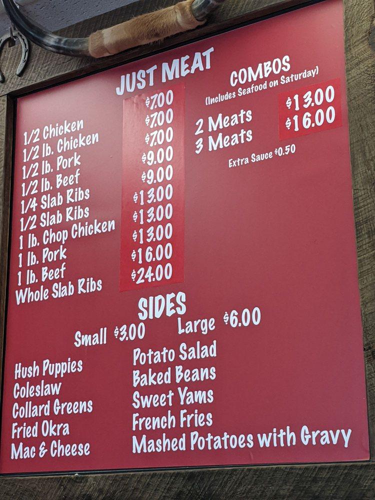 Menu at Kinfolks BBQ, Taunton, 289 Winthrop St