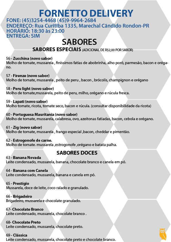Menu at Lista Menu, Marechal Cândido Rondon