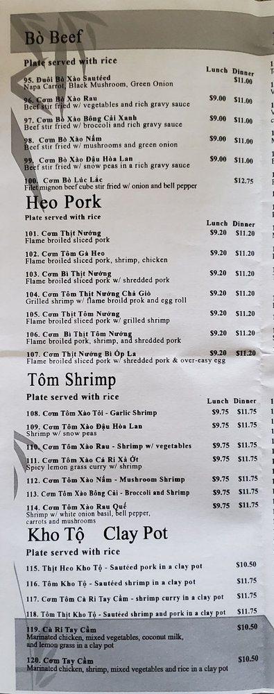 Menu at Pho Country restaurant, Carson City