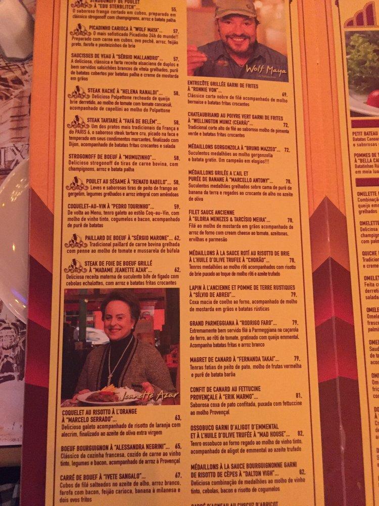 Menu em Paris 6 Bistrô Campinas restaurante, Campinas