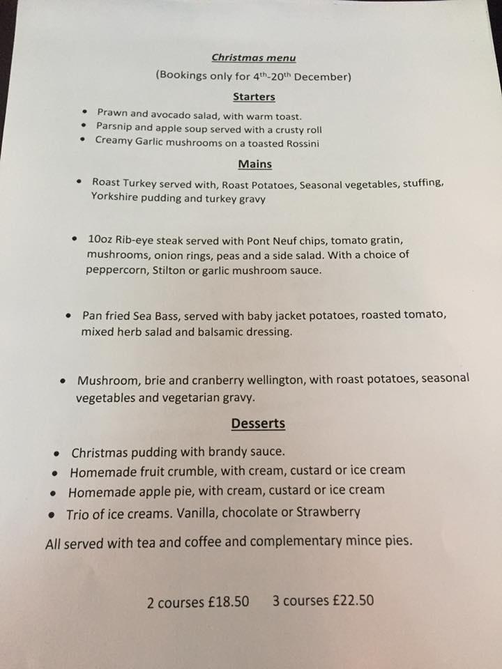 Menu at The Bear Hotel pub & bar, Marlborough