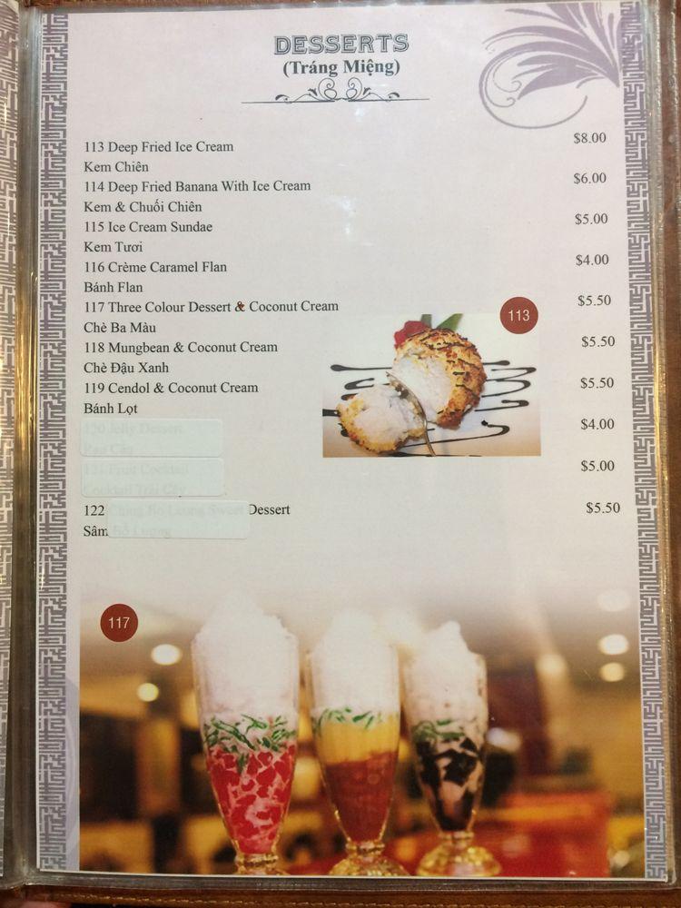 Menu at Hello Vietnam Restaurant, Christchurch