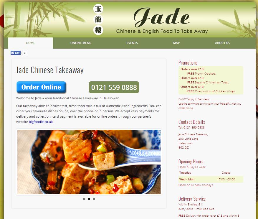 Menu at Jade fast food, Halesowen, 290 Long Ln