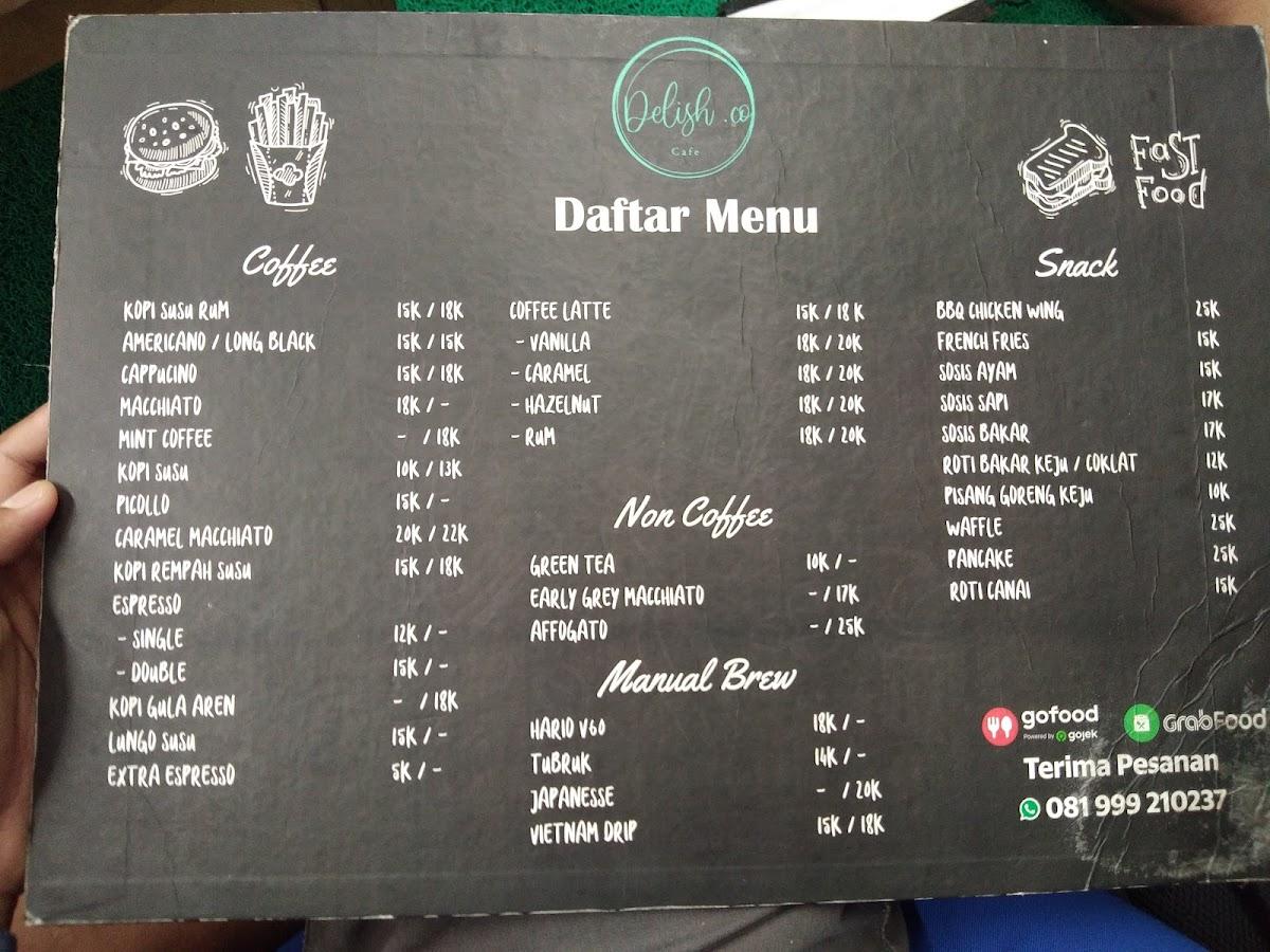 Menu at Delish.co, Tabanan