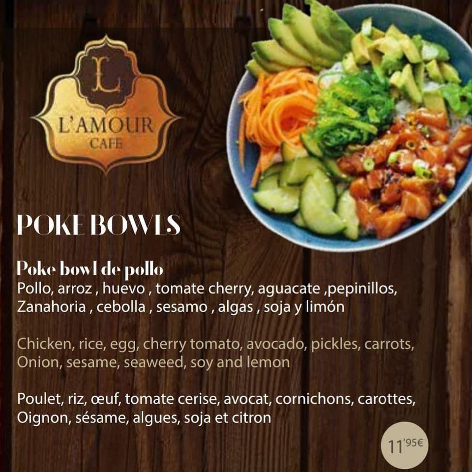 Menu at L'amour Cafe, Salou