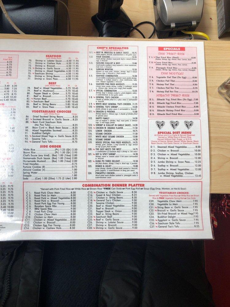Menu at Chow Wok restaurant, Sayreville