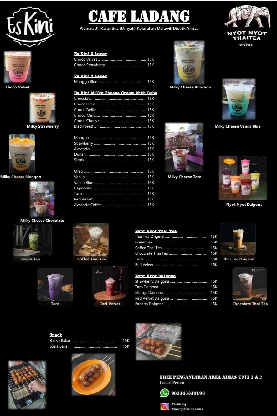 Menu at Es Kini Aimas, Sorong