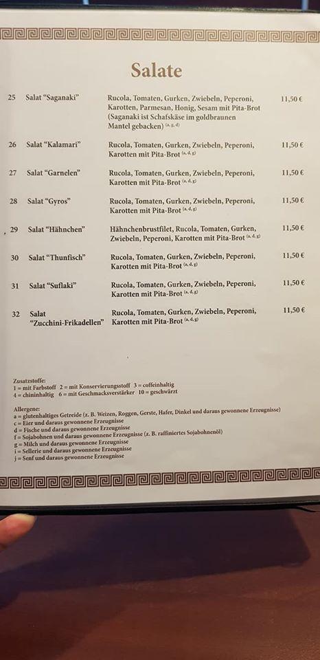 Speisekarte von Poseidon restaurant, Straubing, Wundermühlweg 51
