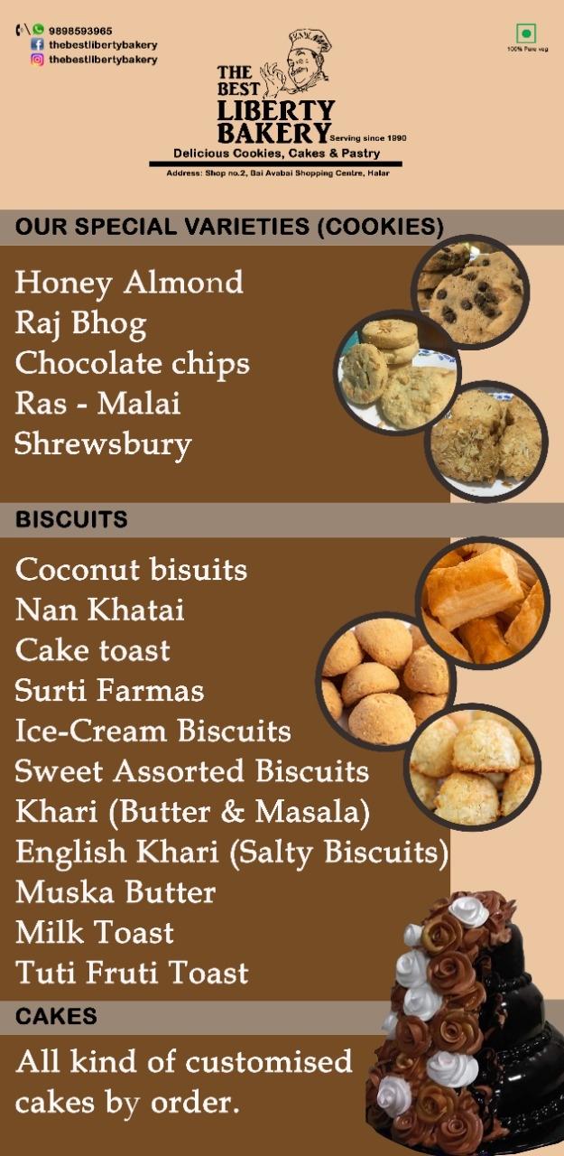 Menu at The Best Liberty Bakery, Valsad