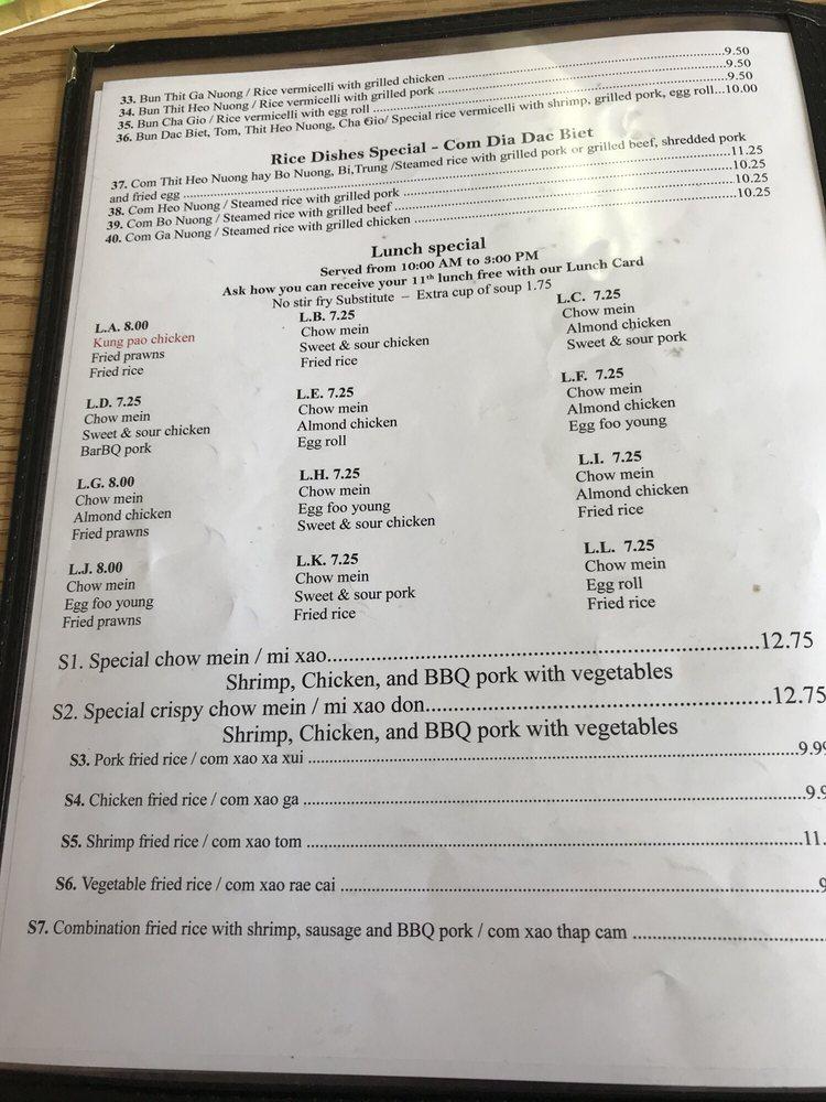Menu at Three Sisters Restaurant, Spokane Valley, E Sprague Ave