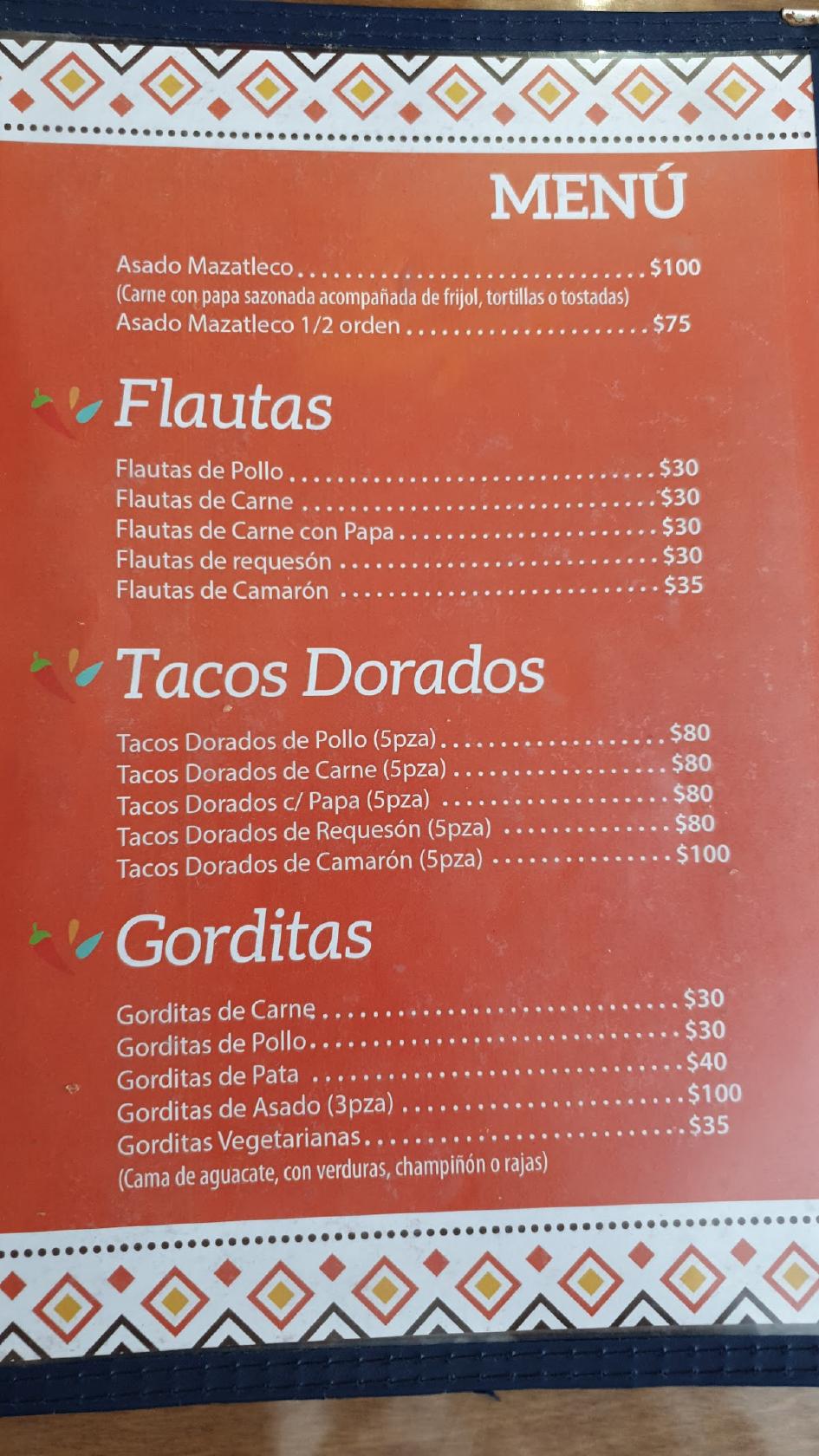 Menu at Cenaduria La Escondida restaurant, San José del Cabo, Blvd ...