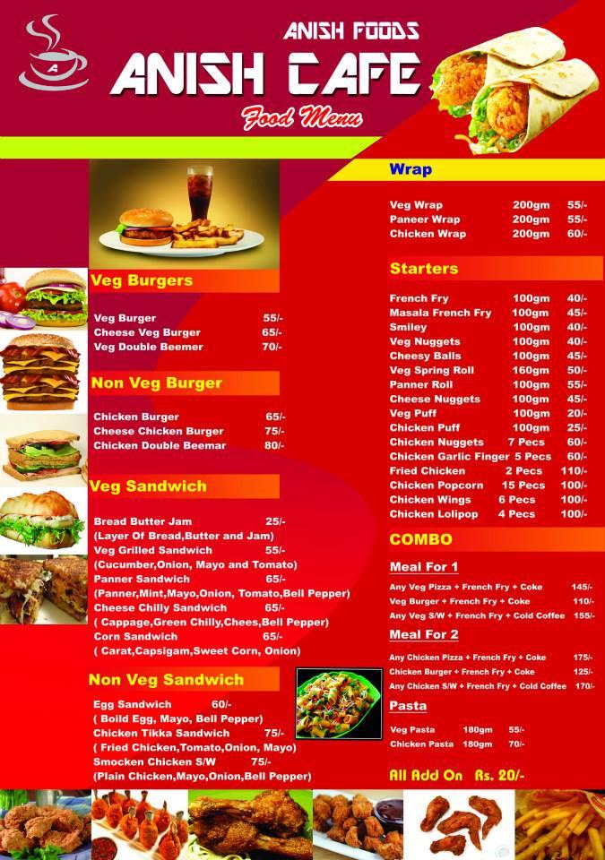 Menu at Anish Cafe, Chennai, 51 Ar Tower 1st Floor Old Mahabalipuram ...