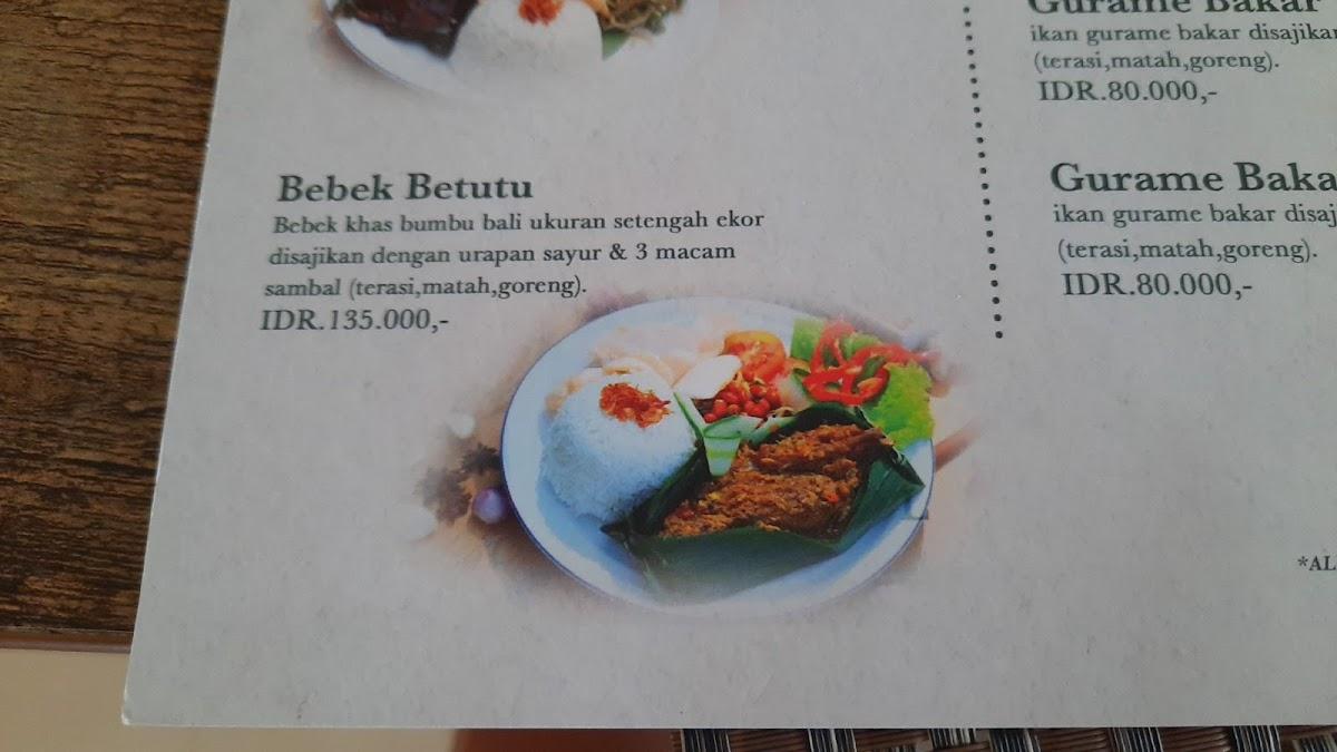 Carta del restaurante Bebek Tepi Sawah Bogor, Bogor
