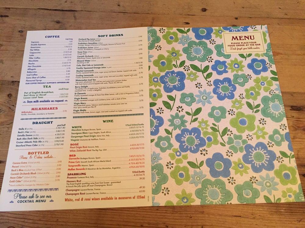 Menu at Fino Lounge pub & bar, Cardiff, 49 Merthyr Rd