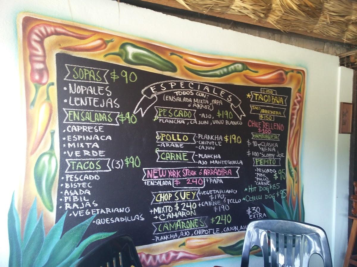 Carta de Restaurant El Nene, Puerto Escondido