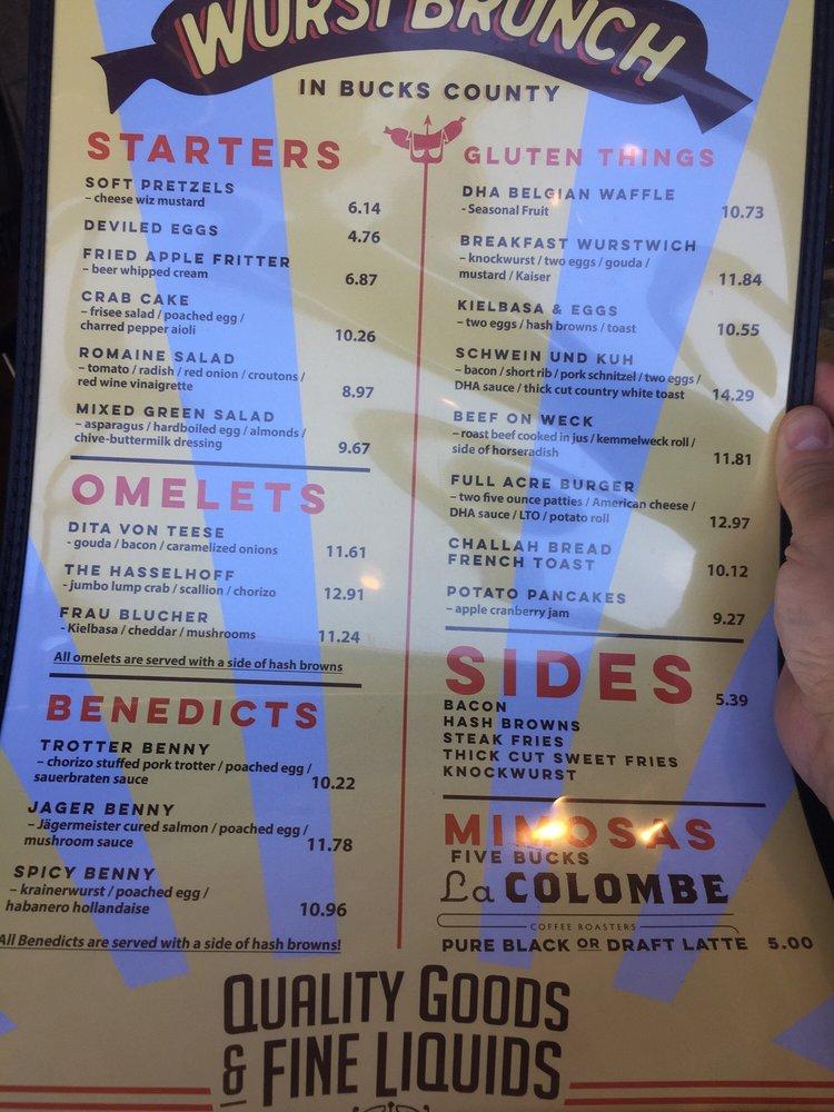 Menu at Devil's Acre Tavern pub & bar, Plumsteadville