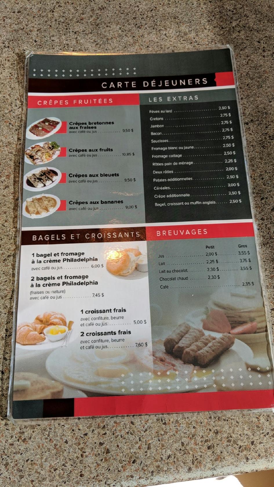 Menu au Restaurant Robert B B Q, Alma