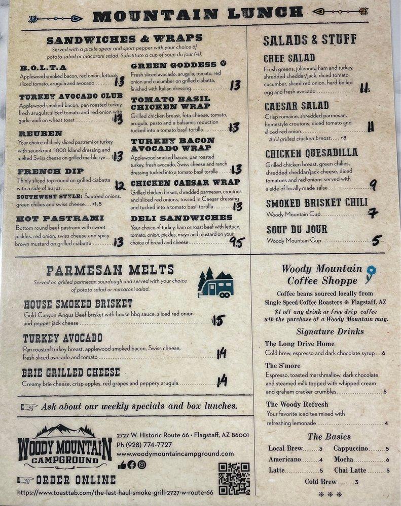 Menu at The Last Haul Smoke & Grill BBQ, Flagstaff, W Route 66