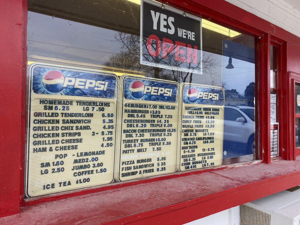 Menu at 44 Drive Inn restaurant, Panora