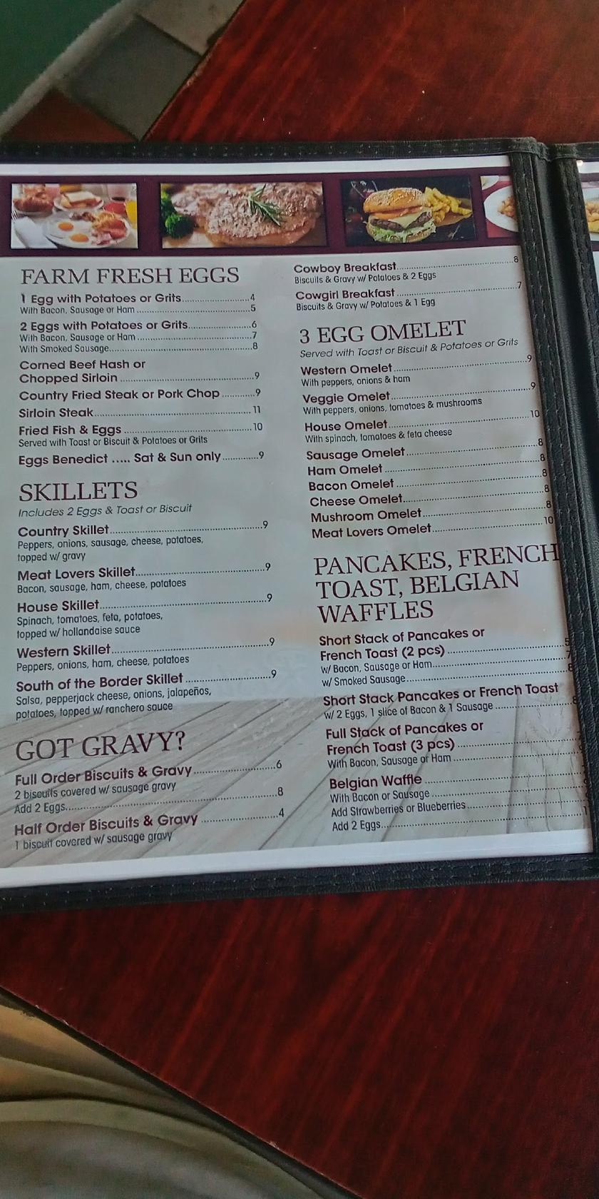 Menu at Ana's Restaurant, Arcadia