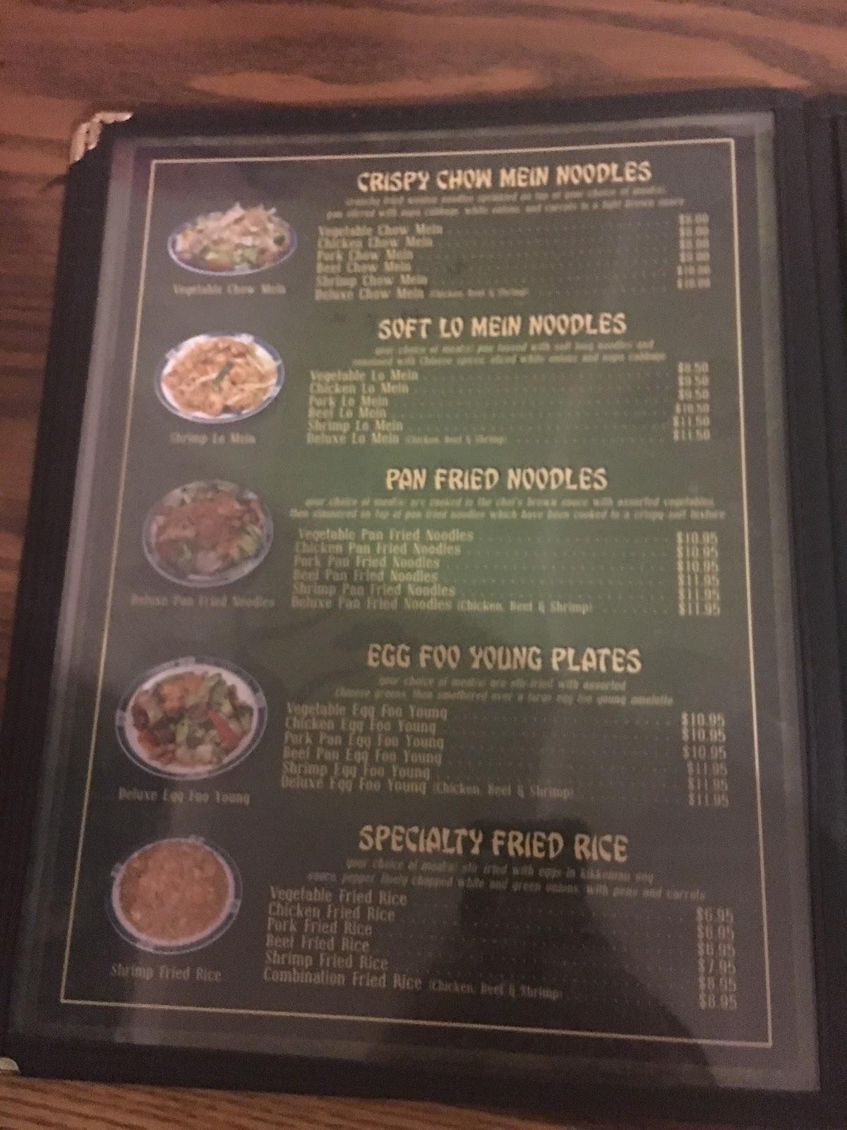 Menu at Long Dragon restaurant, Farmington