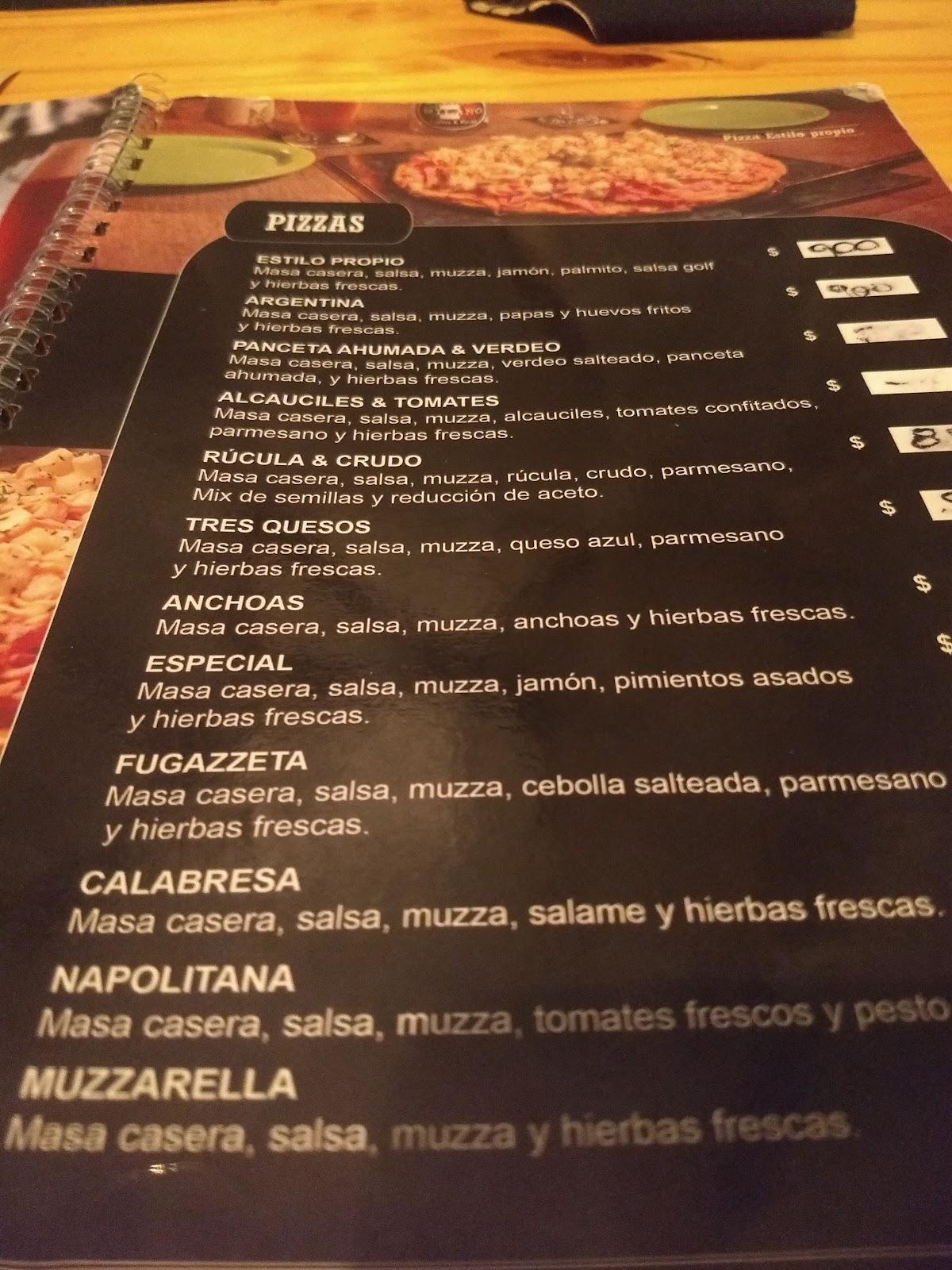Menu at Milano restaurante y bar, Santa Rosa de Calamuchita