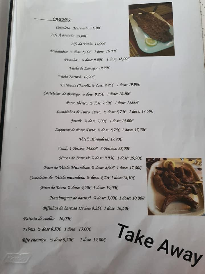 Carta del restaurante Moinho Ibérico, São João das Lampas, Av. Moinhos ...