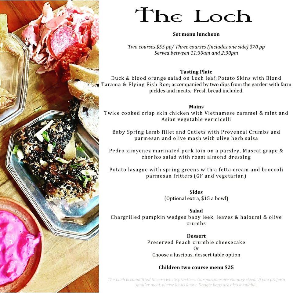 Menu at The Loch Events, Bankstown
