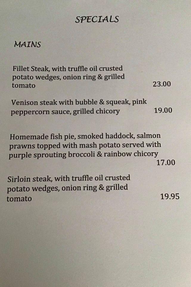 Menu at The Windmill pub & bar, Bluntisham, St Ives Rd