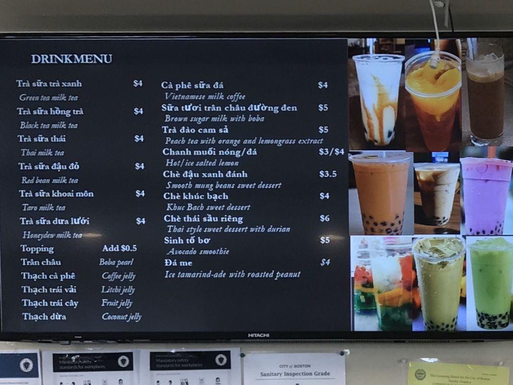 Menu at Bếp Bụi restaurant, Boston