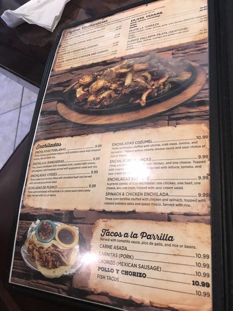 Menu at La Terraza Mexican Grill restaurant, Williamsburg, Richmond Rd