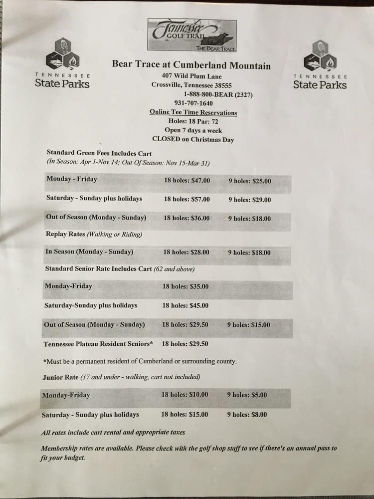 Menu at Homestead Harvest Restaurant, Crossville