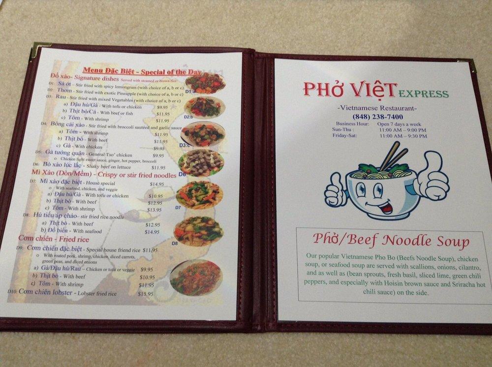 Menu at Pho Viet Express restaurant, Toms River, NJ-166