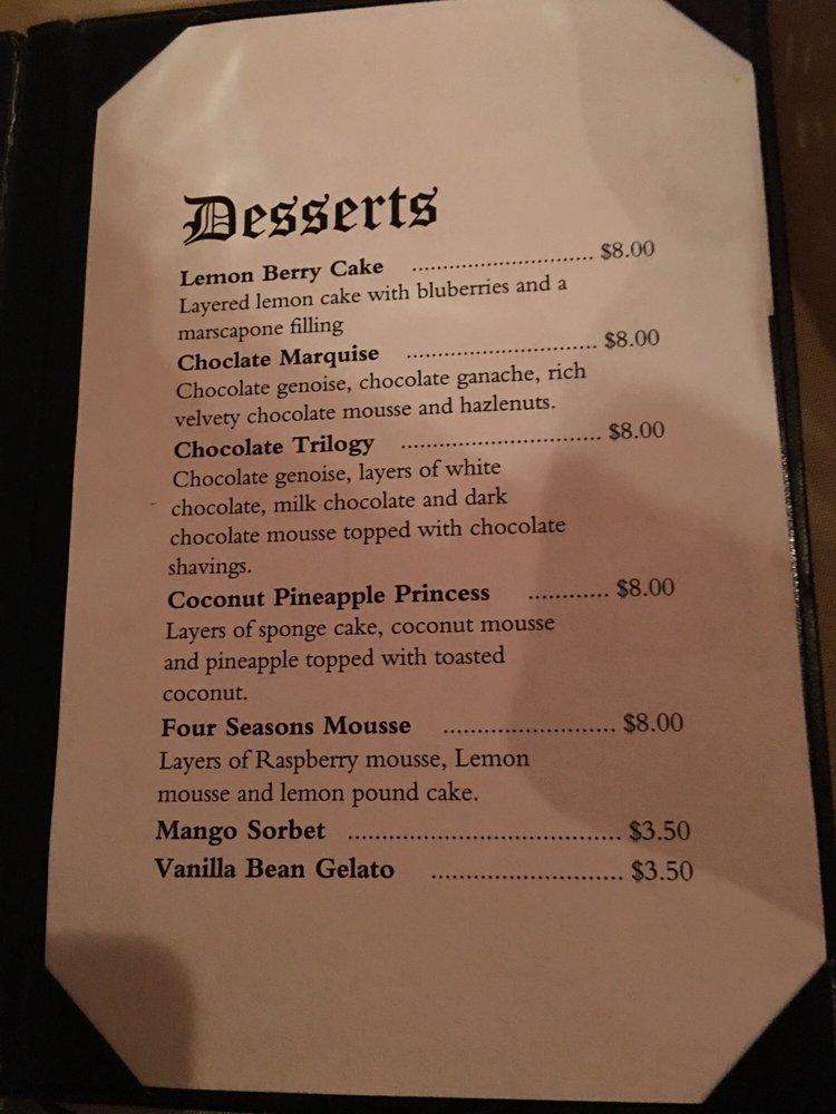 Menu at Red Raven Restaurant, Williams