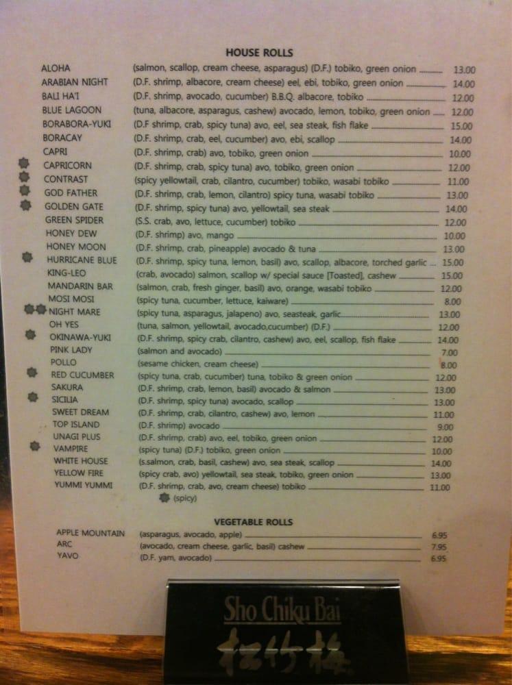 Menu at Bento Box restaurant, Sacramento, 65th St #100
