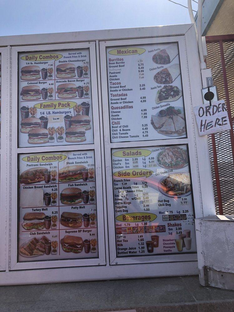 Menu at Burger Palace restaurant, Los Angeles, S Western Ave