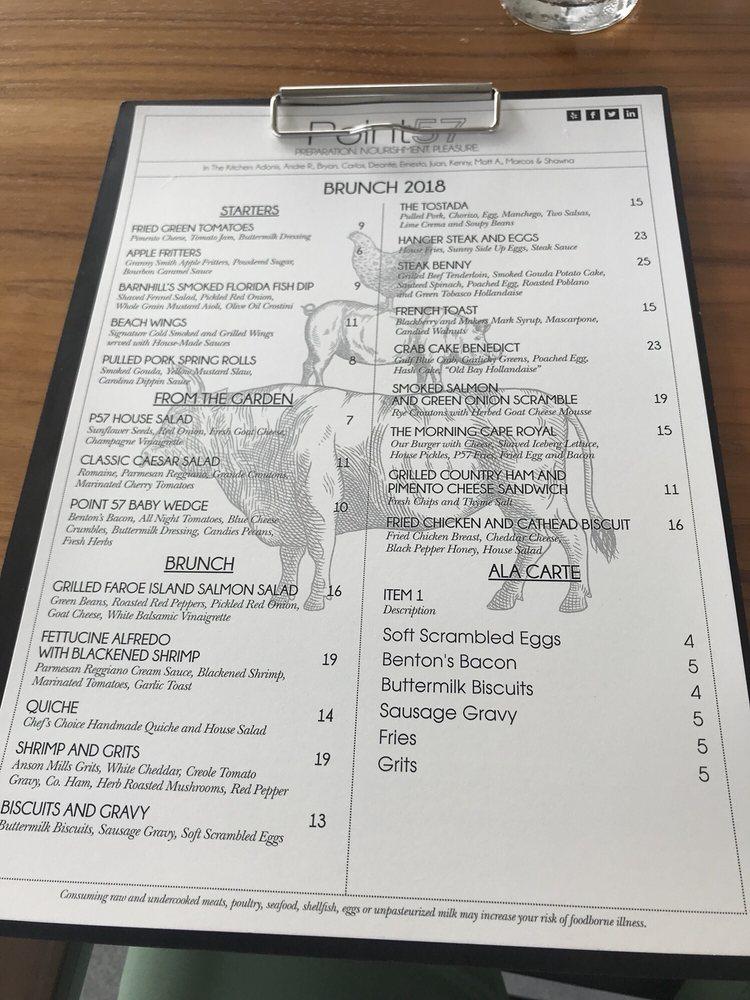 Menu at Point 57 Kitchen & Cocktails restaurant, Cape Coral