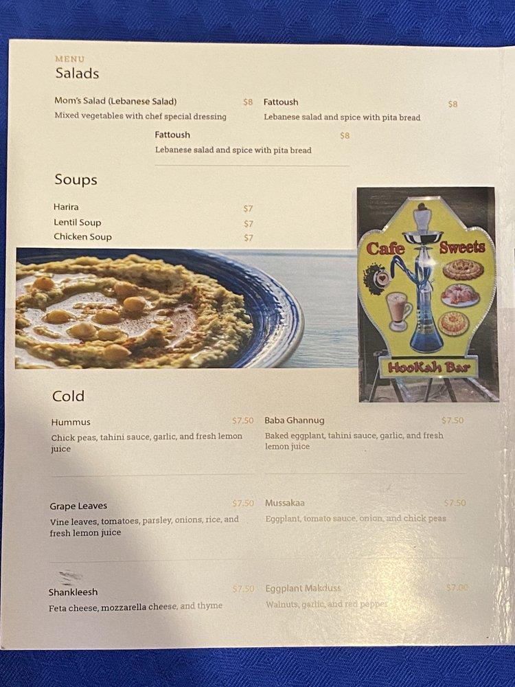 Menu at Miramar Restaurant, Washington