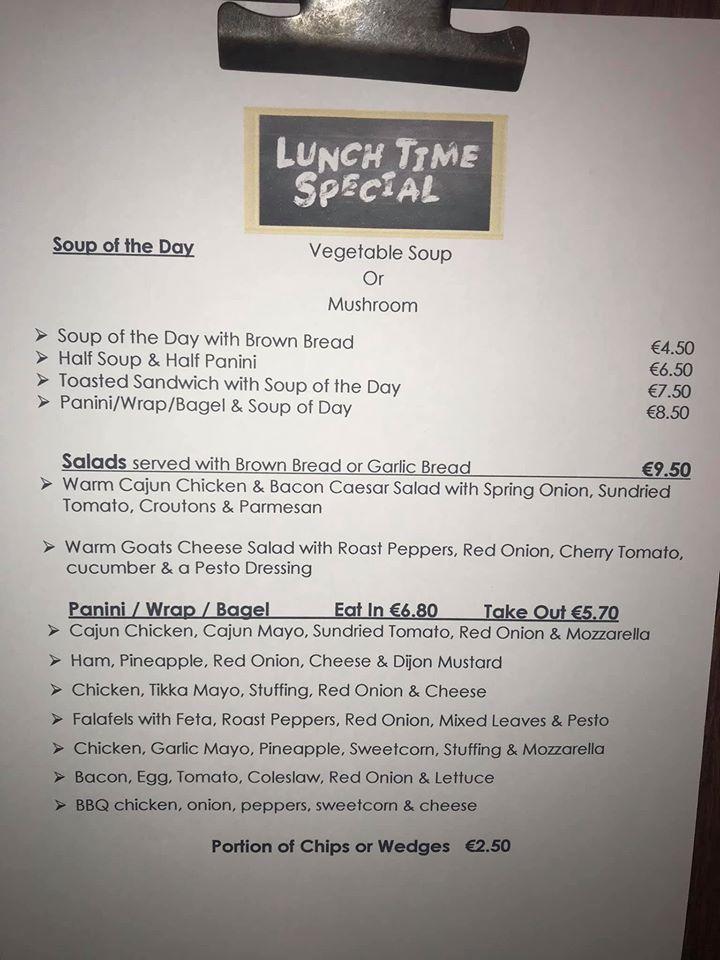Menu at Impresso Café cafe, Enniscorthy