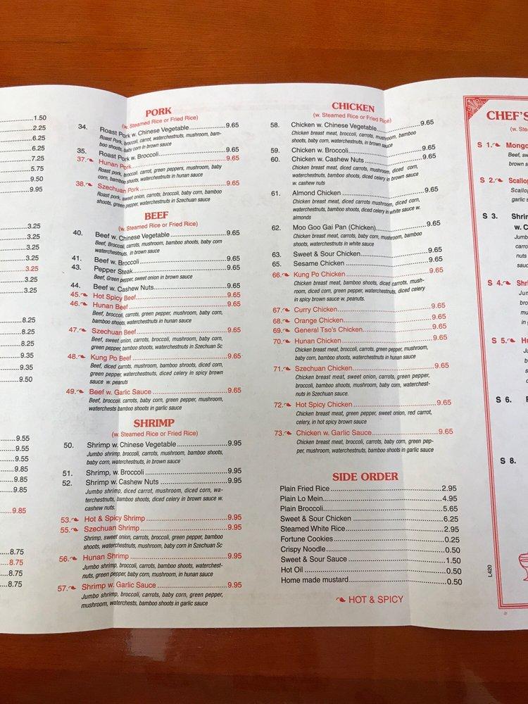 Carta del restaurante Little Panda, Lubbock, University Ave #1