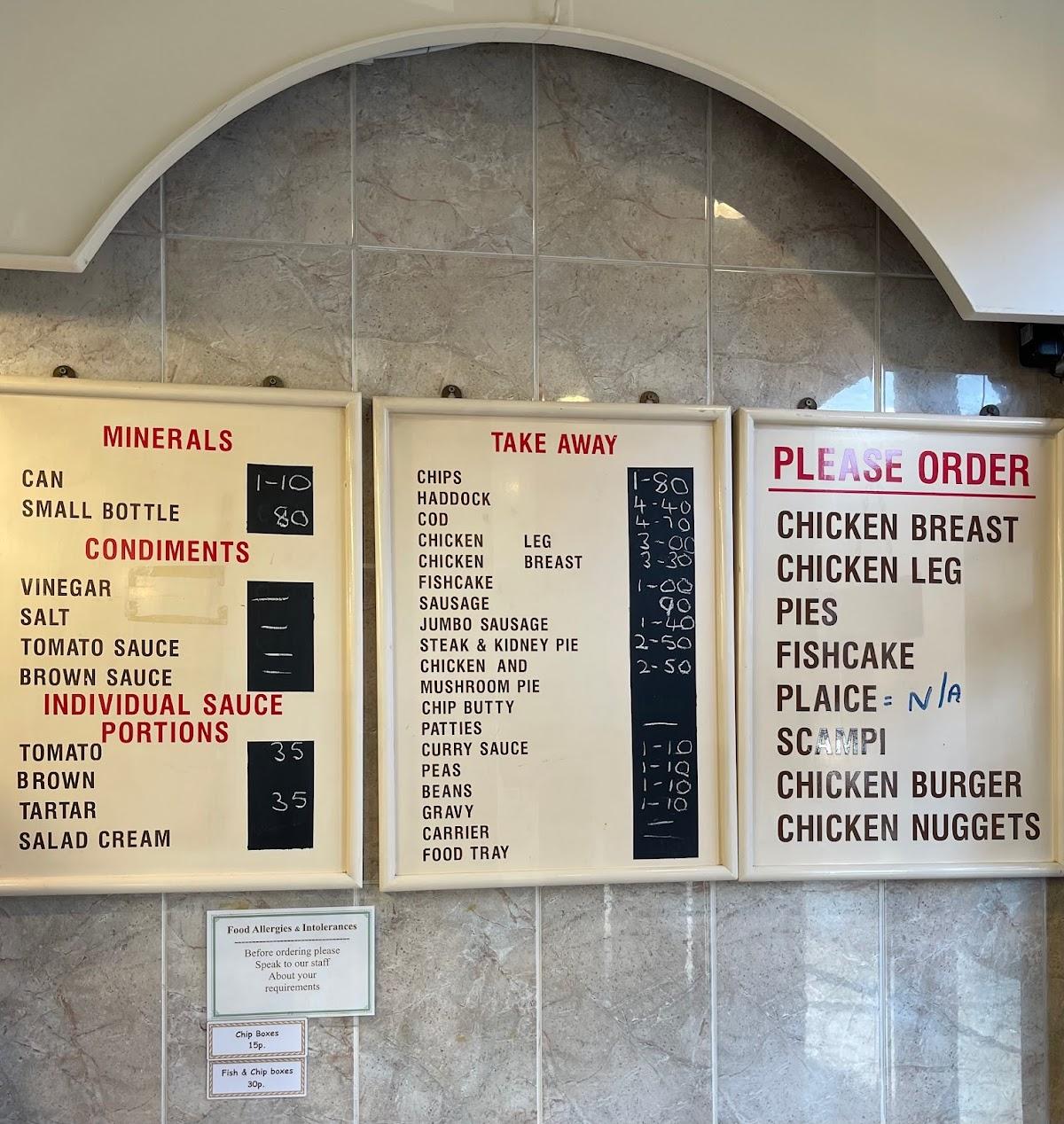 Menu at The Brown Room cafe, Filey