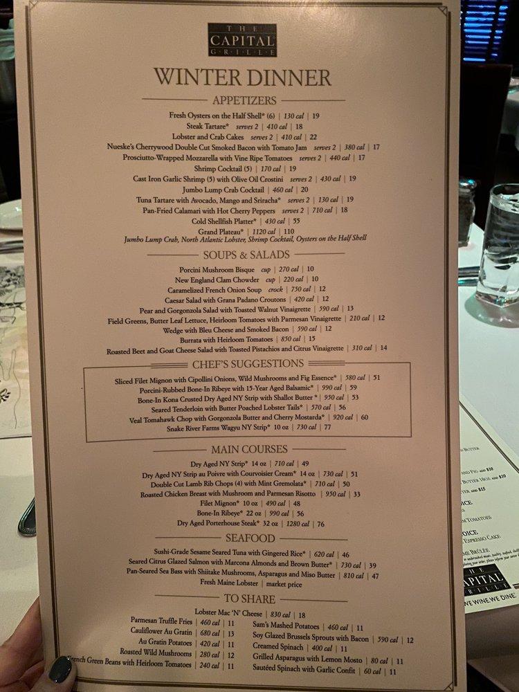 Menu at The Capital Grille pub & bar, Rosemont, N River Rd
