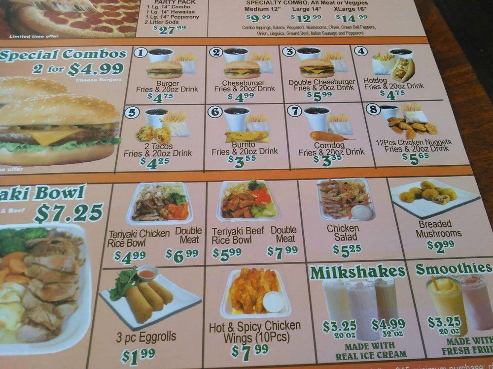 Menu at Town Pizza & More pizzeria, Stockton