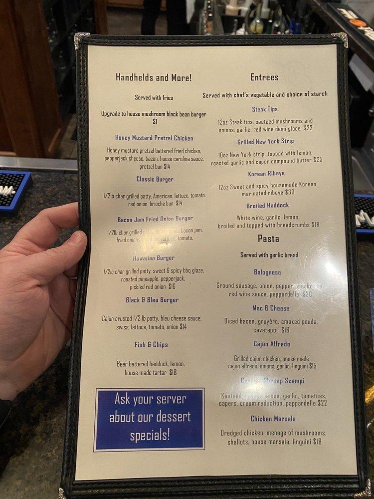 Menu at Blue Sky Lounge pub & bar, Bangor