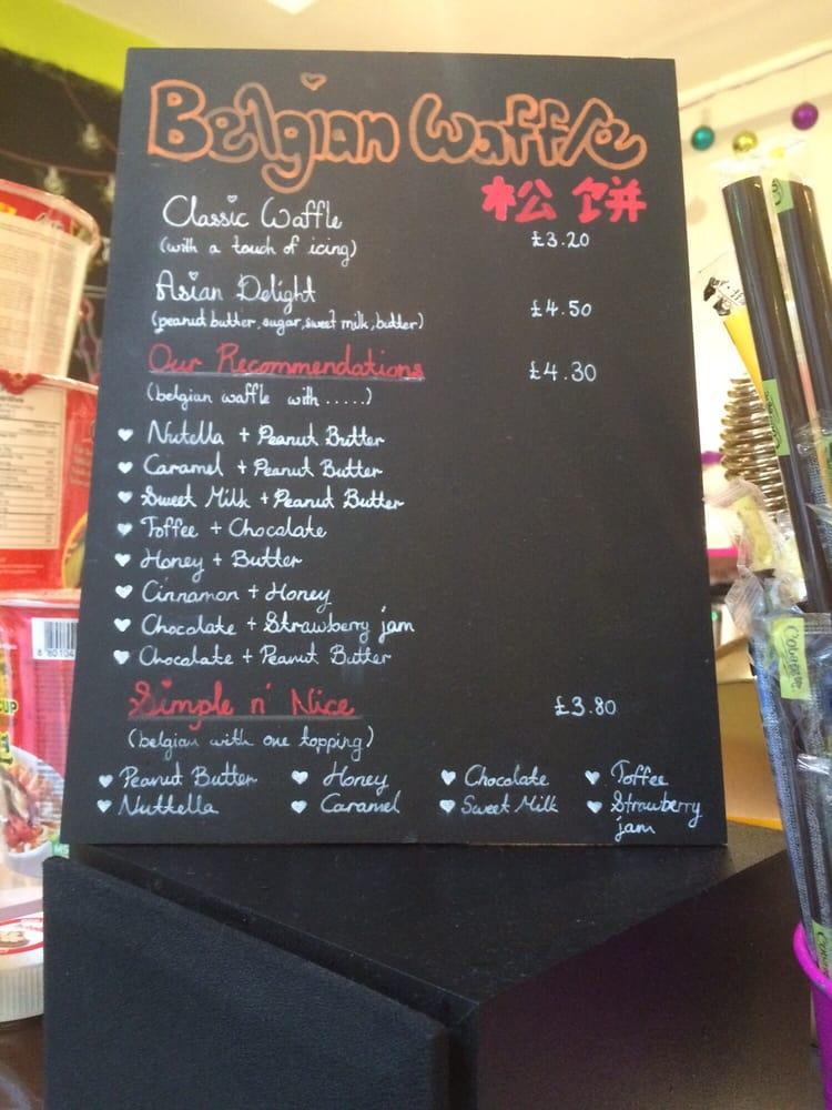 Menu at Coba bubble tea desserts, Oxford