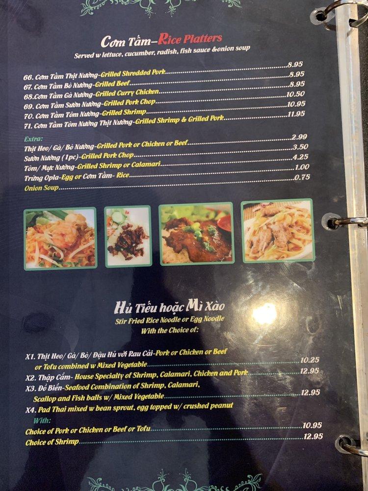 Menu at Pho Quyen restaurant, Tampa, E Fowler Ave