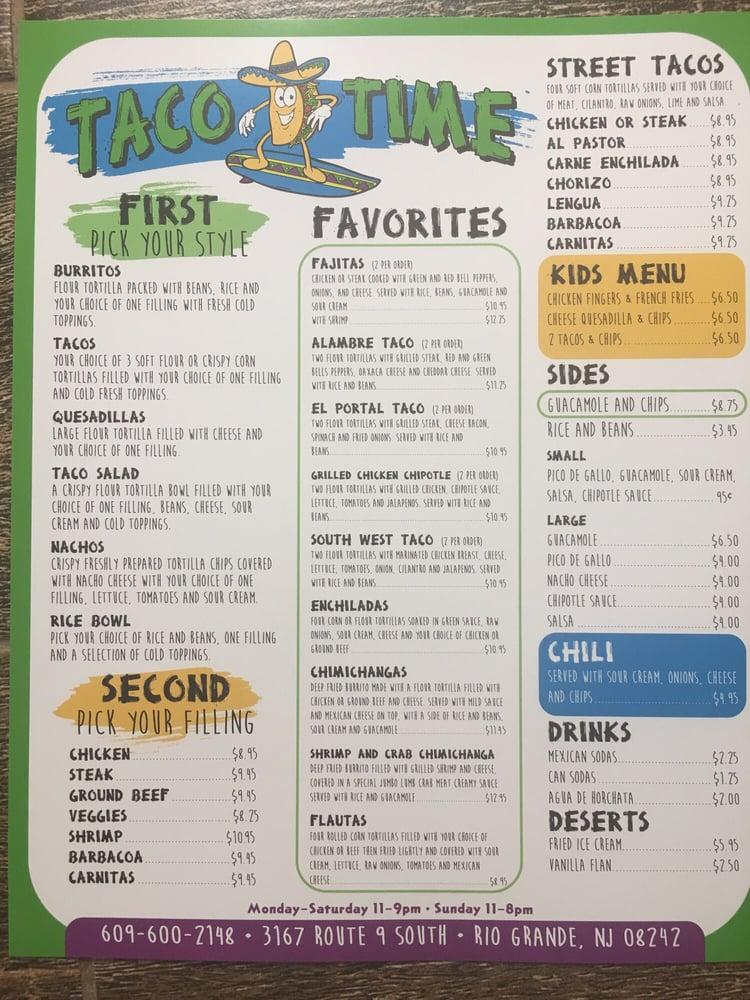 Menu at Tacos by the Shore desserts, Erma
