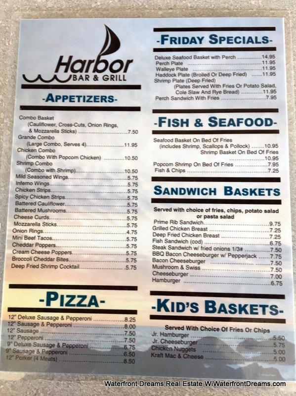 Carta de Harbor Bar, Stockbridge, W Lake St