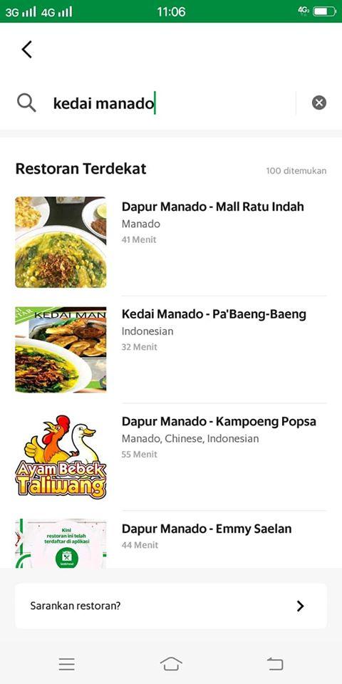 Menu at Kedai Manado New restaurant, Makassar